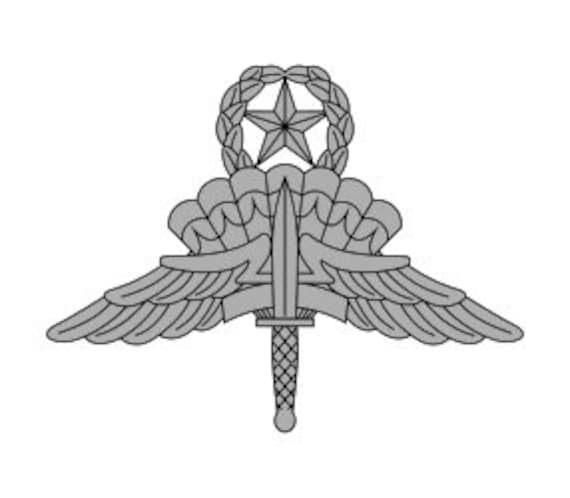 US Army Military Free Fall Jumpmaster HALO Badge Vector | Etsy