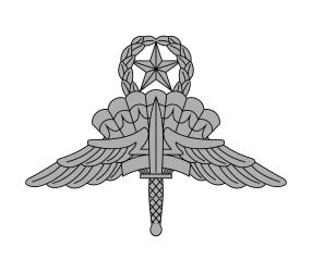US Army Military Free Fall Jumpmaster (HALO) Badge Vector Files, Dxf ...