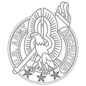 US Army Basic Recruiter Identification Badge Vector Files, Dxf Eps Svg ...