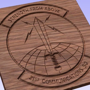 US Air Force 21st Communications Squadron Patch Vector Files, Dxf Eps ...