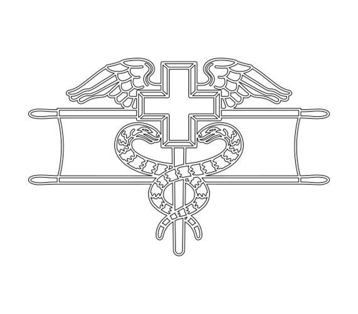 US Army Expert Field Medical Badge Vector Files, Dxf Eps Svg Ai Crv - Etsy