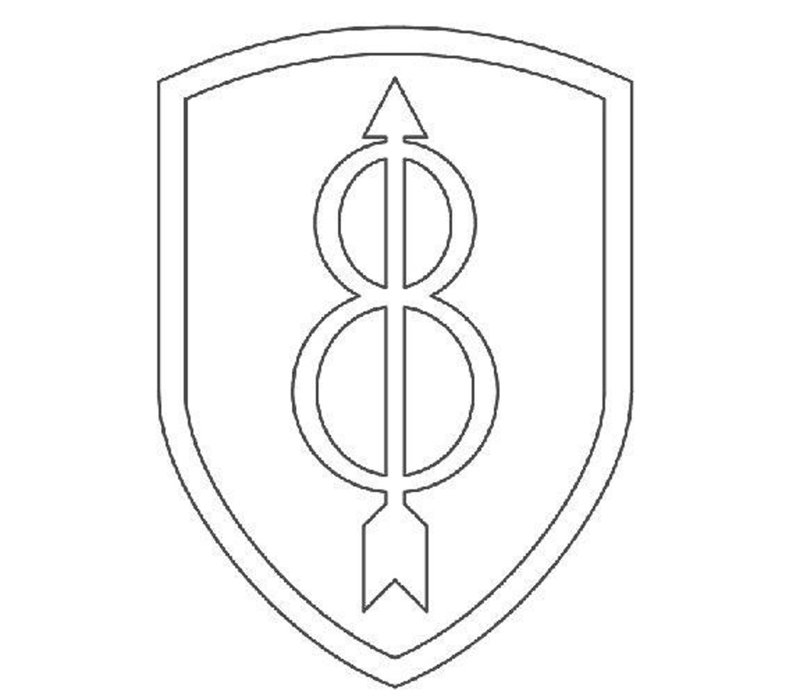 US Army 8th Infantry Division Patch Vector Files Dxf Eps Svg | Etsy