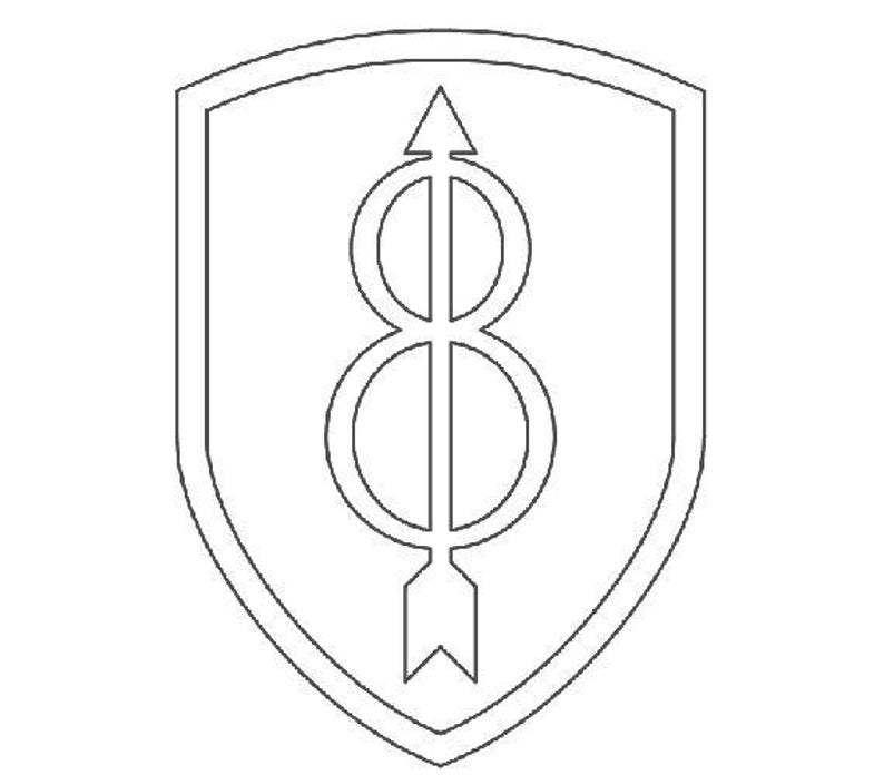 US Army 8th Infantry Division Patch Vector Files Dxf Eps Svg - Etsy