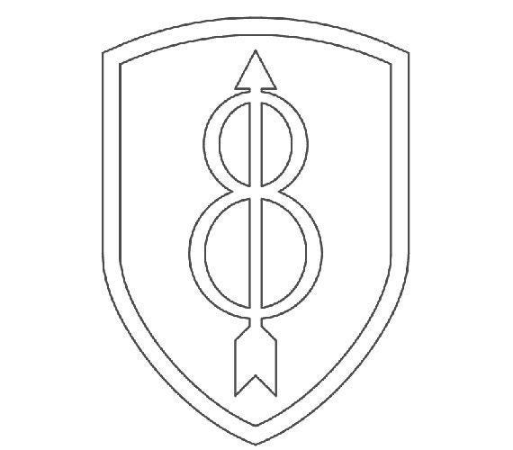 US Army 8th Infantry Division Patch Vector Files dxf eps svg | Etsy