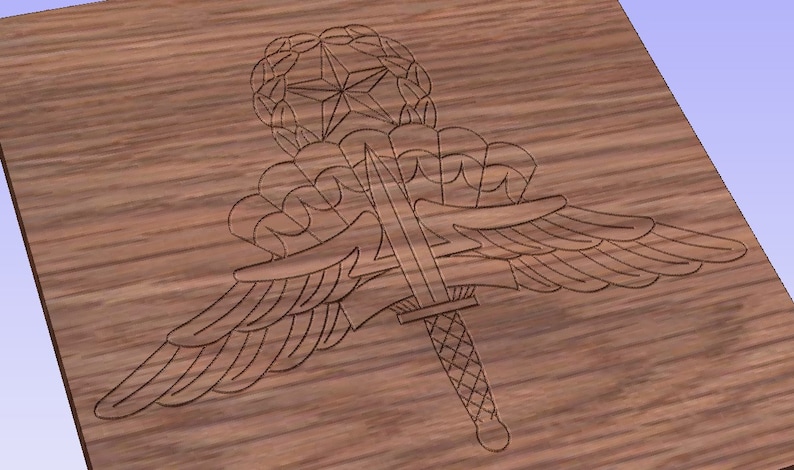 US Army Military Free Fall Jumpmaster (HALO) Badge Vector Files, Dxf ...