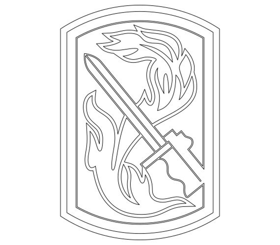 US Army 198th Infantry Brigade Patch Vector Files Dxf Eps Svg - Etsy