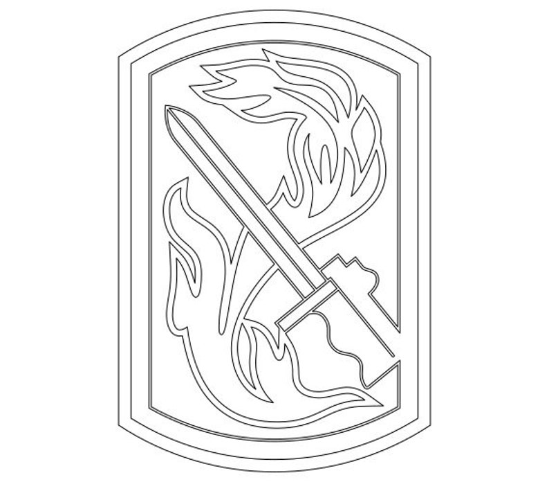 US Army 198th Infantry Brigade Patch Vector Files Dxf Eps Svg | Etsy