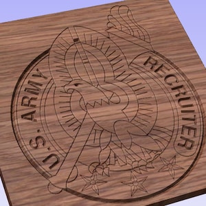 US Army Basic Recruiter Identification Badge Vector Files, Dxf Eps Svg ...