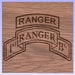 US Army 1st Ranger Battalion Patch With Ranger Tab Vector Files, Dxf ...