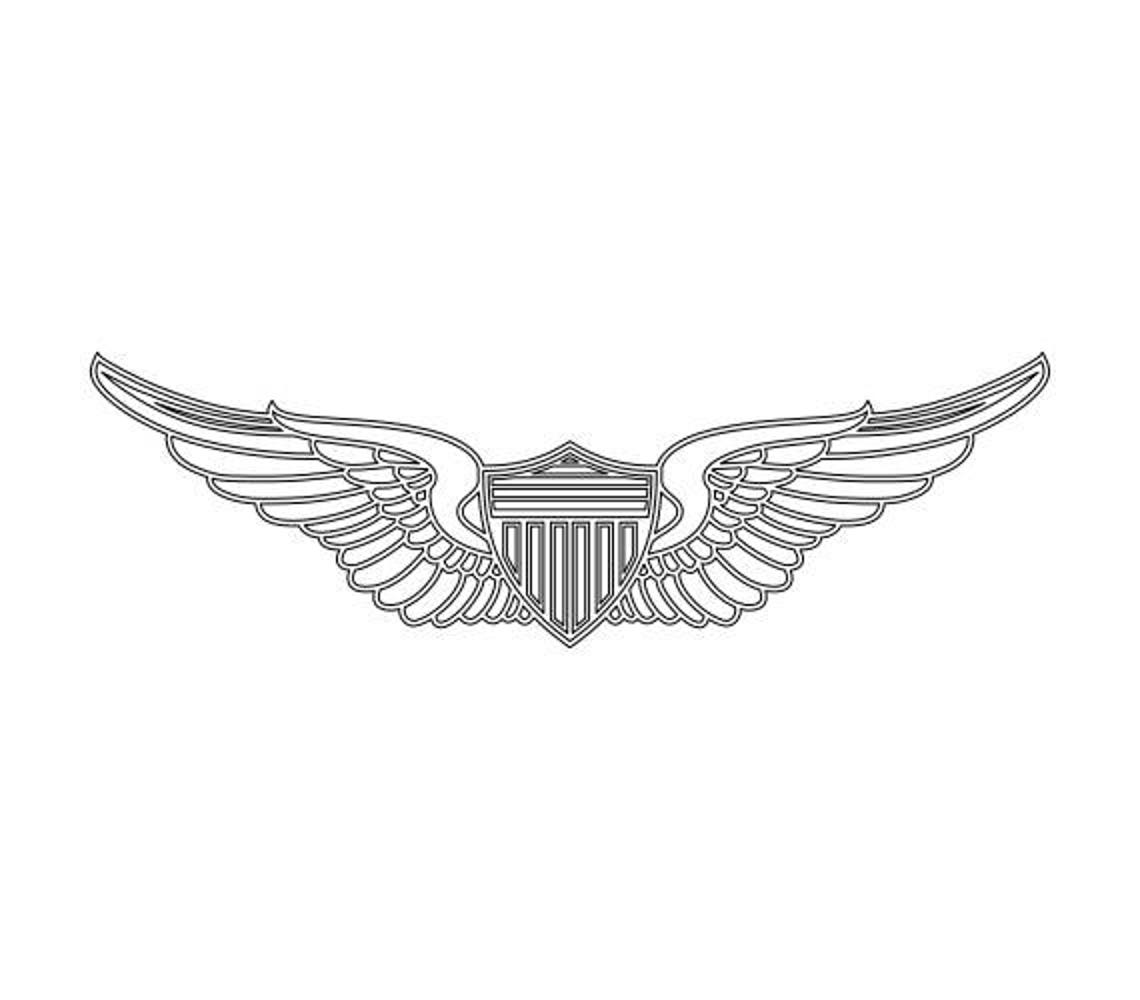 US Army Basic Aviator Badge Vector Files Dxf Eps Svg Ai Crv - Etsy
