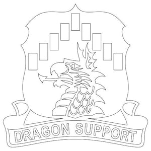 US Army 601st Aviation Support Battalion Unit Crest Vector Files, Dxf ...