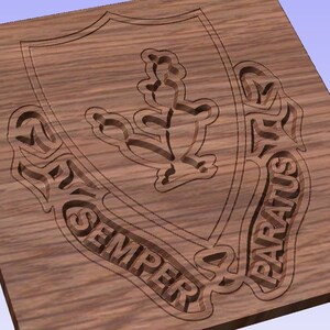 US Army 12th Cavalry Regiment Unit Crest Vector Files, Dxf Eps Svg Ai ...