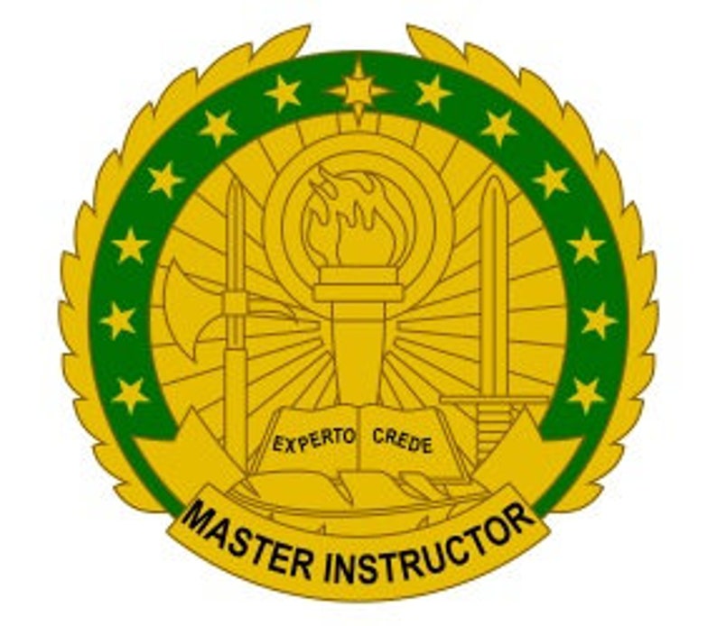 US Army Master Instructor Identification Badge Vector Files - Etsy