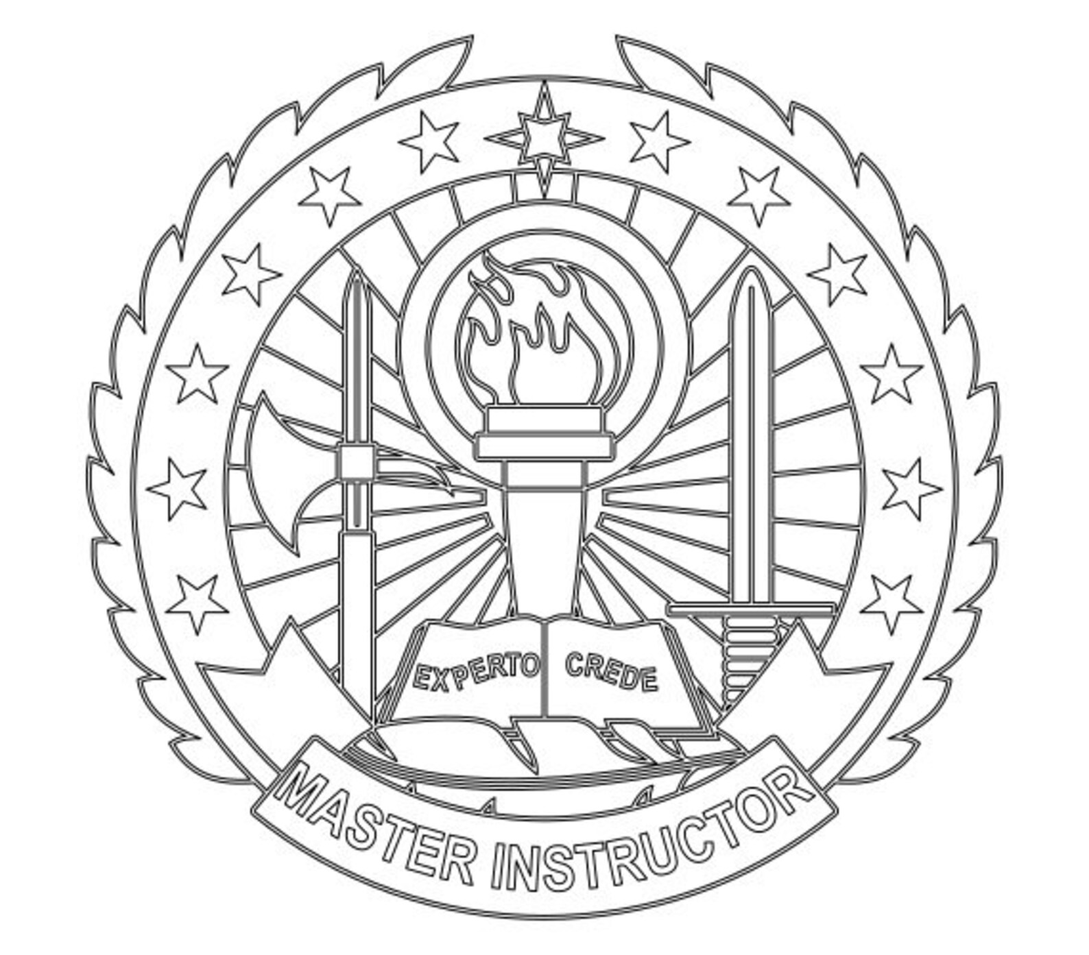 US Army Master Instructor Identification Badge Vector Files - Etsy