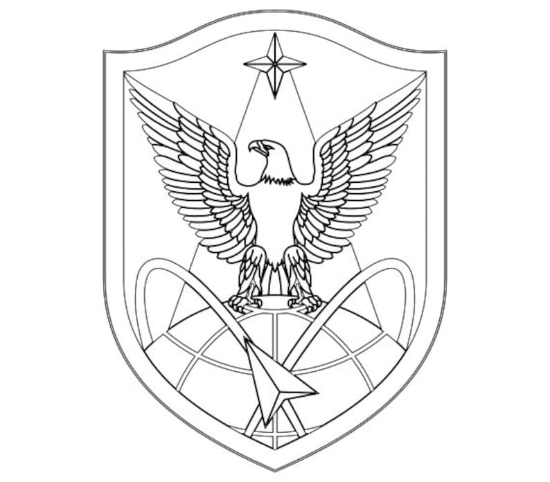 Us Army 1st Space Brigade Patch Vector Files Dxf Eps Svg Ai Etsy