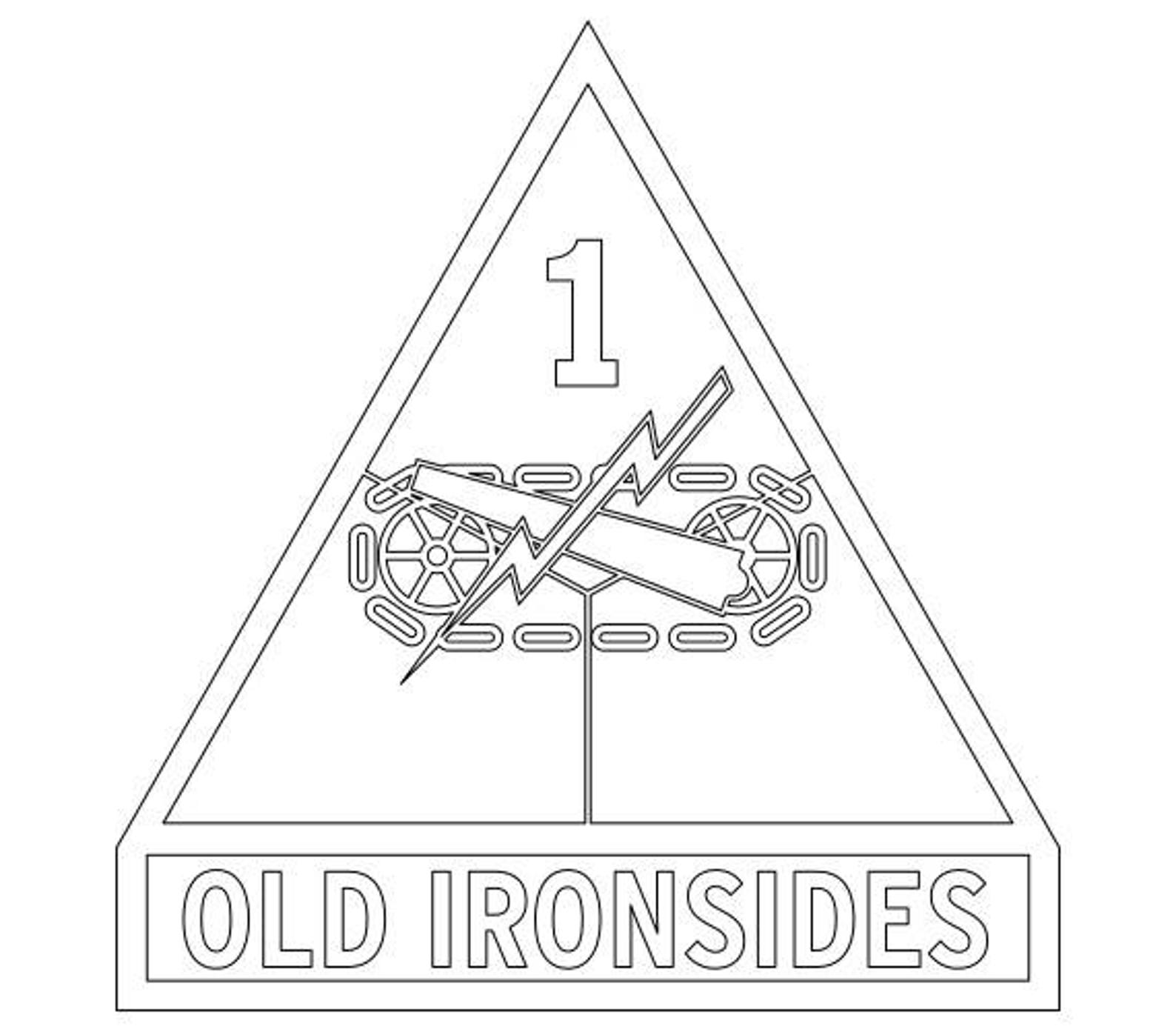 US Army 1st Armored Division Patch Vector Files, Dxf Eps Svg Ai Crv - Etsy