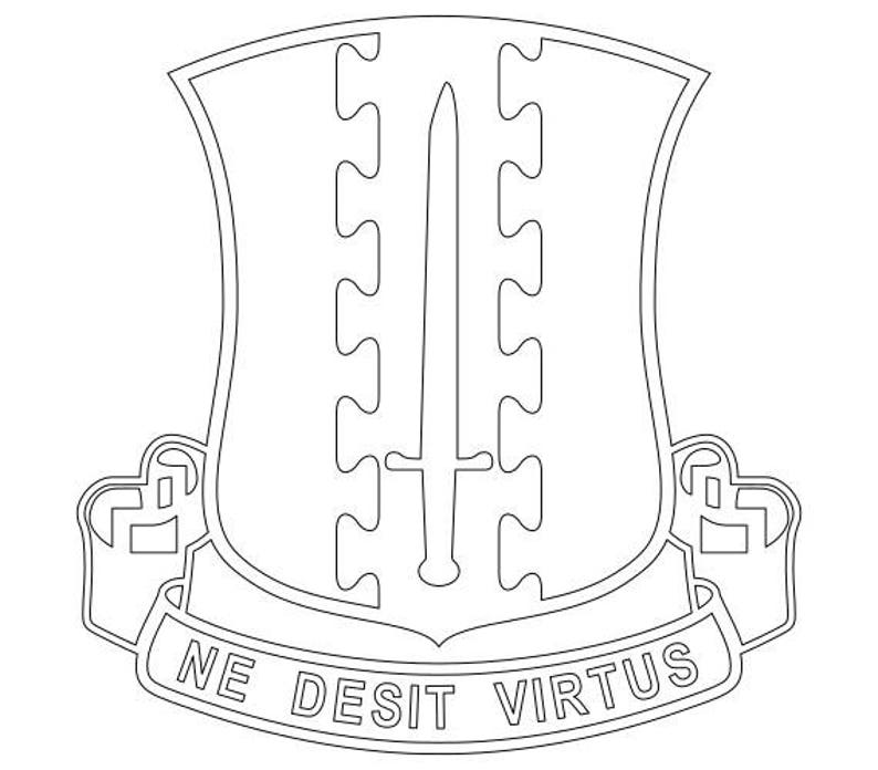 US Army 187th Infantry Regiment Unit Crest Vector Files, Dxf Eps Svg Ai ...