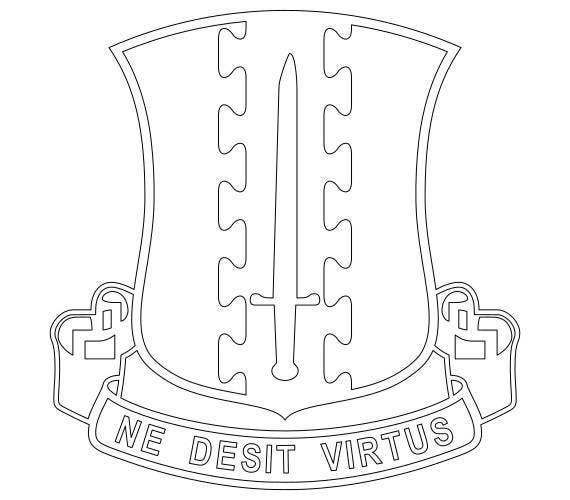 US Army 187th Infantry Regiment Unit Crest Vector Files, Dxf Eps Svg Ai ...