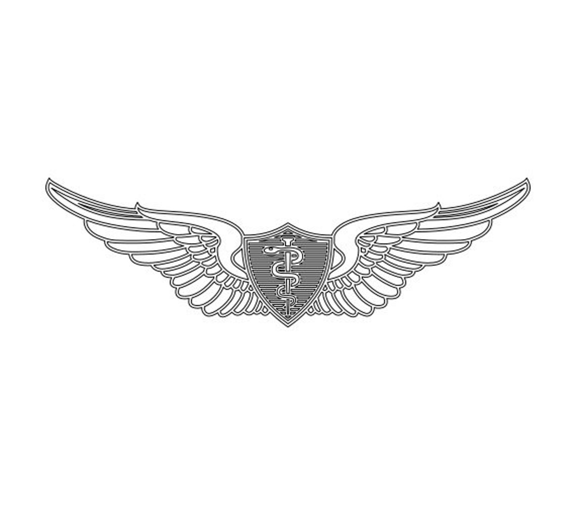 US Army Basic Flight Surgeon Badge Vector Files Dxf Eps Svg - Etsy