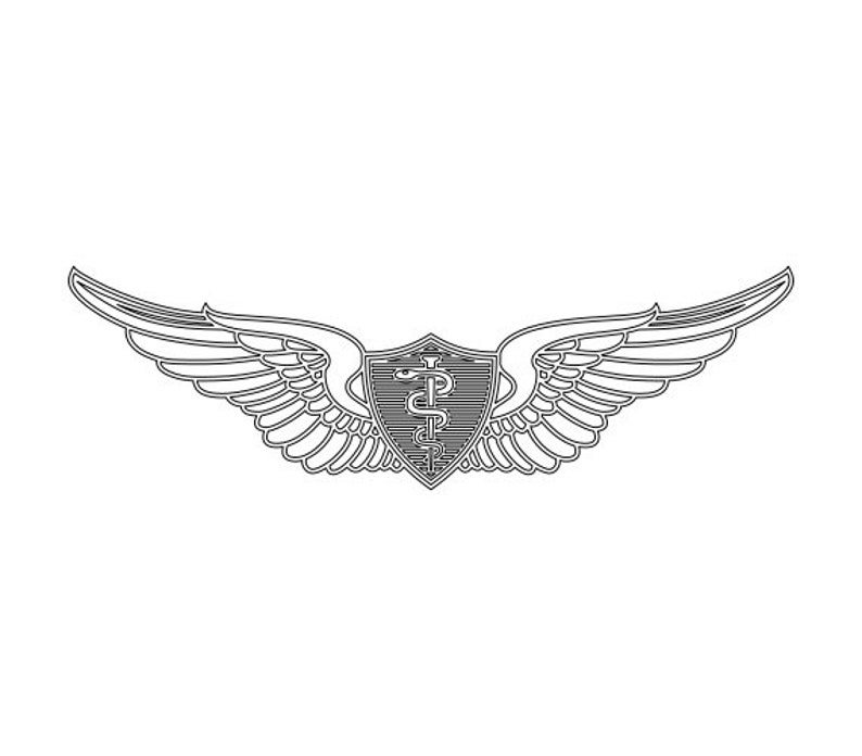 US Army Basic Flight Surgeon Badge Vector Files Dxf Eps Svg - Etsy