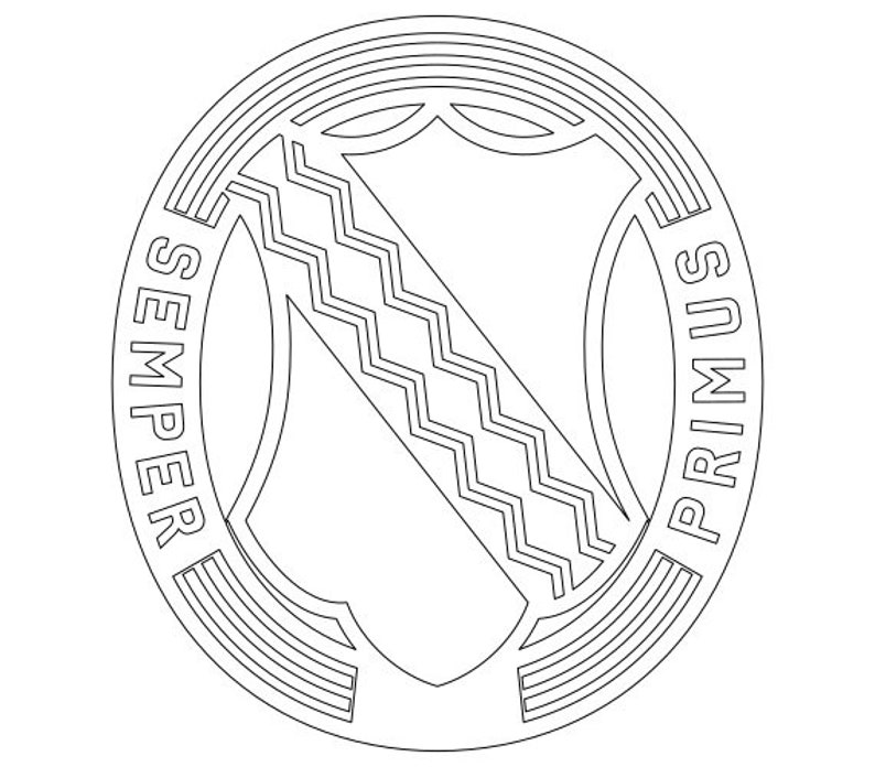 US Army Unit Crest 1st Infantry Regiment Vector Files Dxf Eps - Etsy