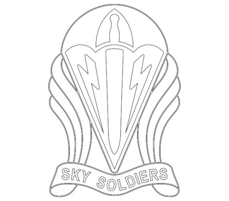 US Army 173rd Airborne Brigade Unit Crest Vector Files Dxf - Etsy