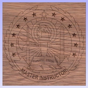 US Army Master Instructor Identification Badge Vector Files, Dxf Eps ...
