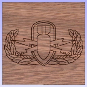 US Army Basic Explosive Ordnance Disposal Badge Vector Files, Dxf Eps ...