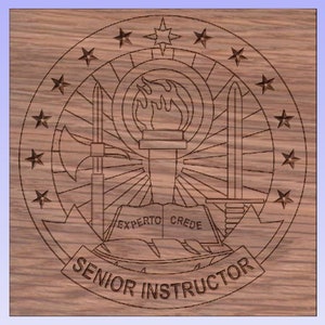 US Army Senior Instructor Identification Badge Vector Files, Dxf Eps ...