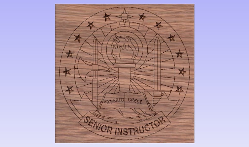 US Army Senior Instructor Identification Badge Vector Files, Dxf Eps ...