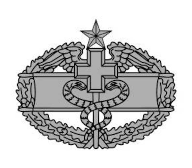 US Army Combat Medical Badge 2nd Award Vector Files Dxf Eps | Etsy