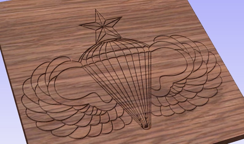 US Army Senior Parachutist Badge Vector Files Dxf Eps Svg Ai - Etsy