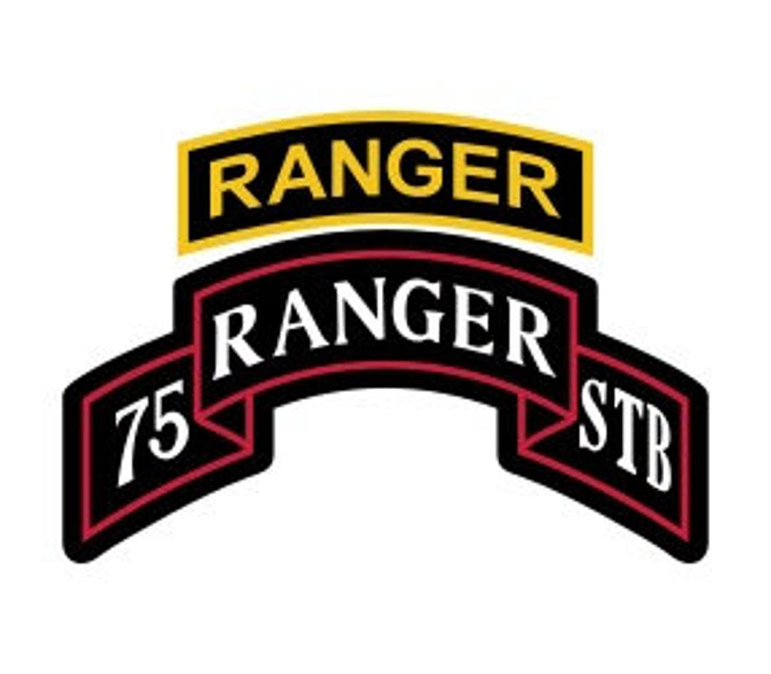 US Army 75th Ranger STB Patch With Ranger Tab Vector Files, Dxf Eps Svg ...