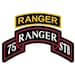 US Army 75th Ranger STB Patch With Ranger Tab Vector Files - Etsy