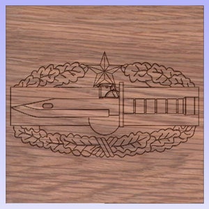 US Army Combat Action Badge (2nd Award) Vector Files, Dxf Eps Svg Ai ...