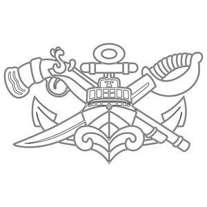 US Navy Senior Special Warfare Combatant-craft Crewman Badge Vector ...