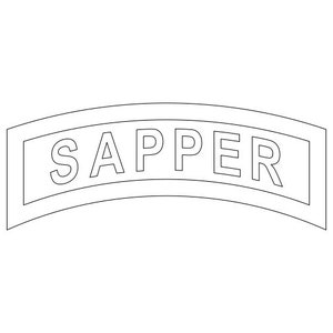 US Army Sapper Tab Vector Files, Dxf Eps Svg Ai Crv - Etsy