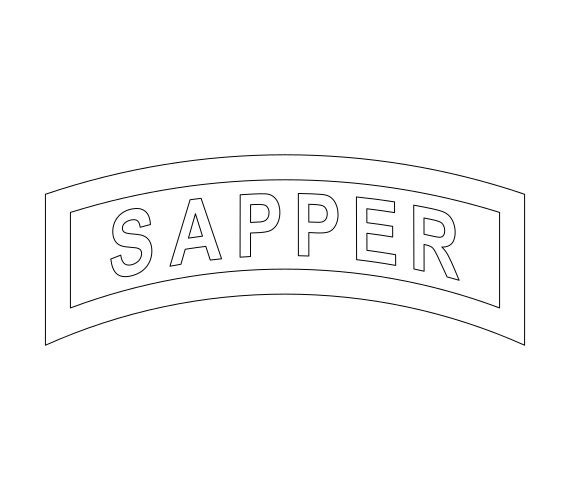 Us Army Sapper Tab Vector Files Dxf Eps Svg Ai Crv Etsy
