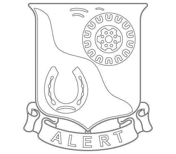 US Army 91st Cavalry Regiment Unit Crest Vector Files, Dxf Eps Svg Ai ...