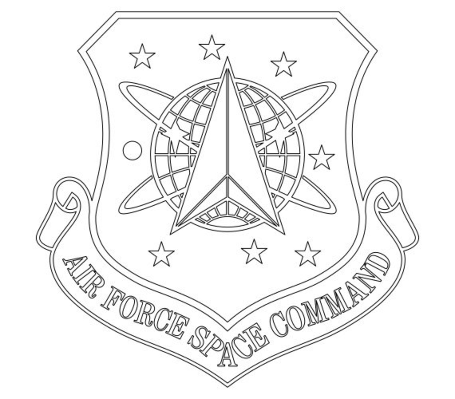 Us Air Force Space Command Patch Vector Files Dxf Eps Svg Ai Etsy