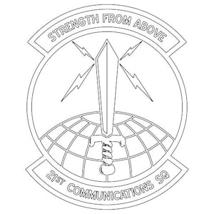 US Air Force 21st Communications Squadron Patch Vector Files, Dxf Eps ...
