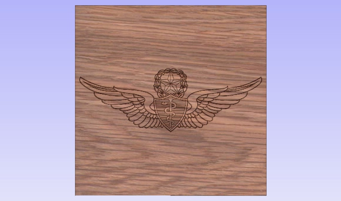 US Army Master Flight Surgeon Badge Vector Files, Dxf Eps Svg Ai Crv - Etsy