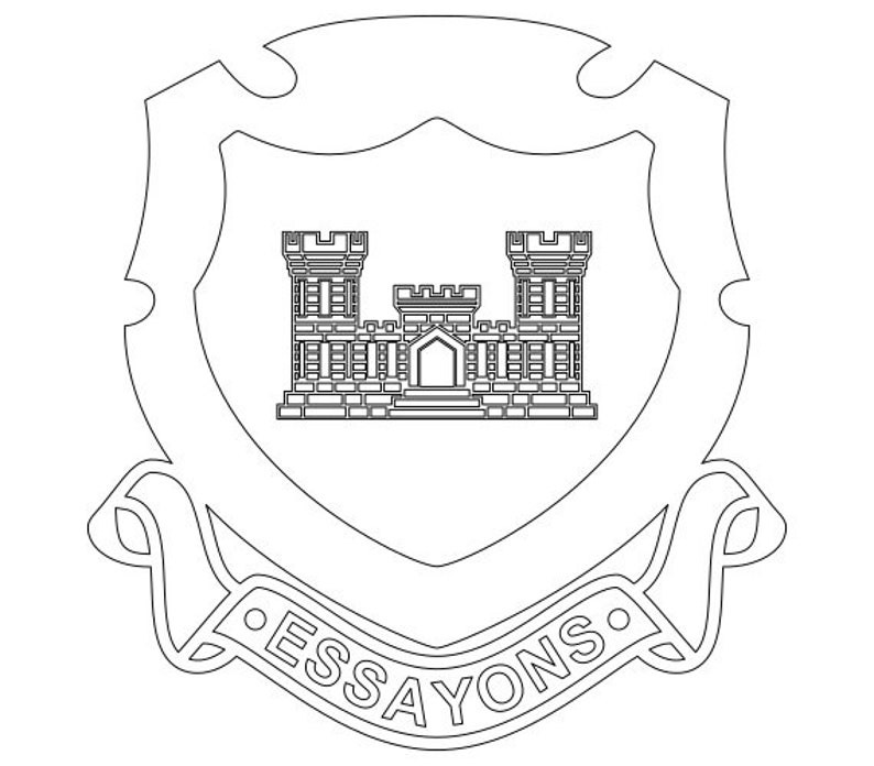 US Army Engineer Corps Regimental Crest Vector Files Dxf Eps | Etsy