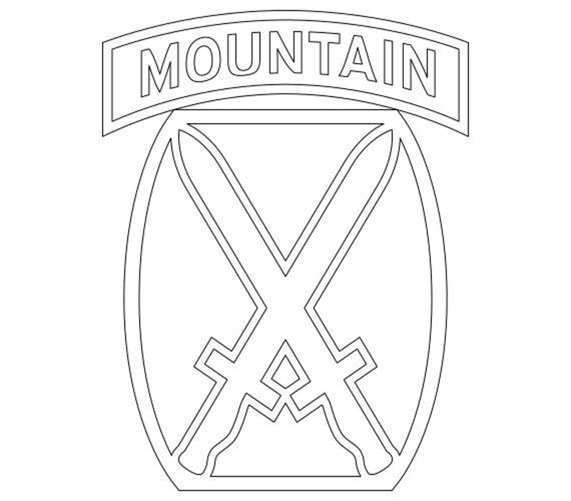 US Army 10th Mountain Division Patch Vector Files Dxf Eps Svg - Etsy