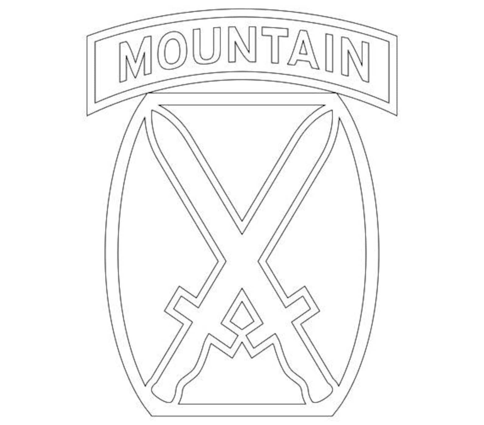 US Army 10th Mountain Division Patch Vector Files Dxf Eps Svg - Etsy