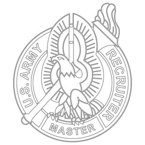 US Army Master Recruiter Identification Badge Vector Files, Dxf Eps Svg ...