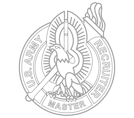 US Army Master Recruiter Identification Badge Vector Files - Etsy Israel