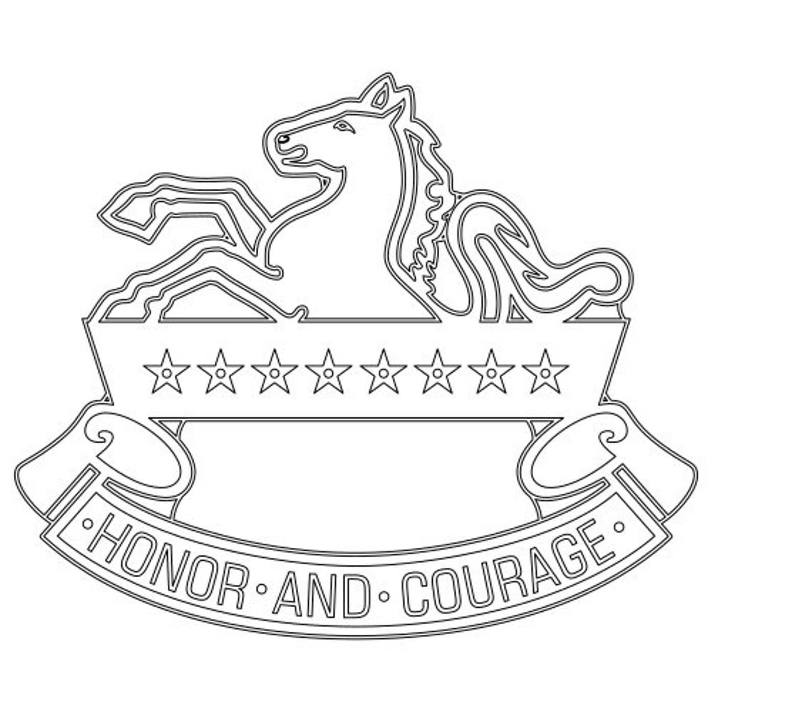 US Army 8th Cavalry Regiment Unit Crest Vector Files Dxf Eps | Etsy