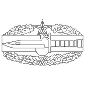 US Army Combat Action Badge (2nd Award) Vector Files, Dxf Eps Svg Ai ...