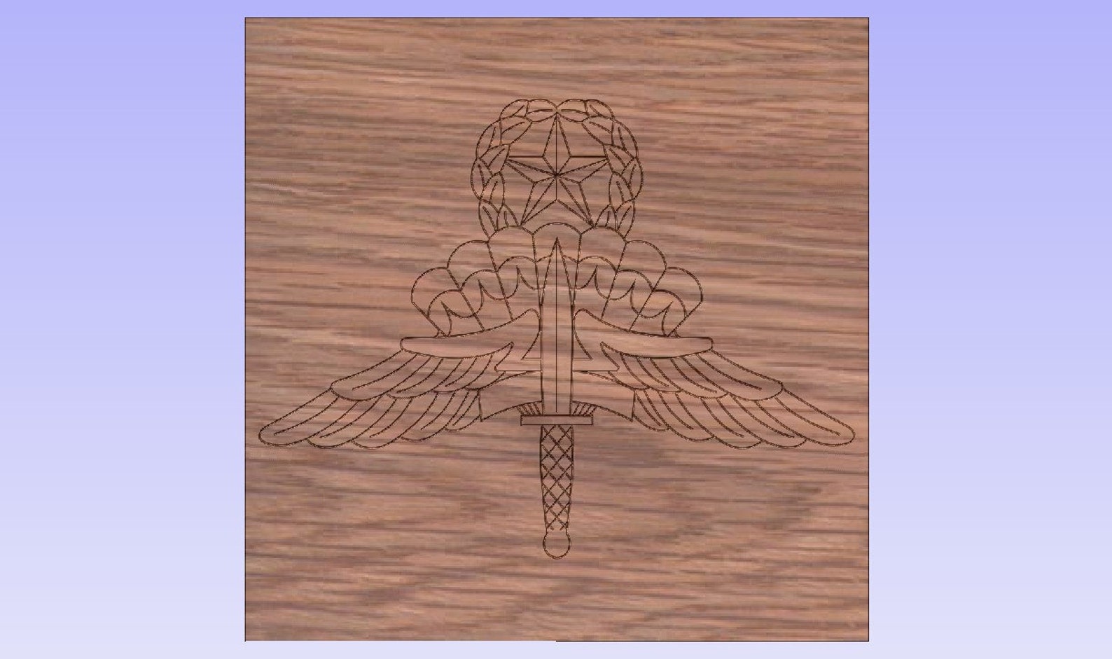 US Army Military Free Fall Jumpmaster (HALO) Badge Vector Files, Dxf ...